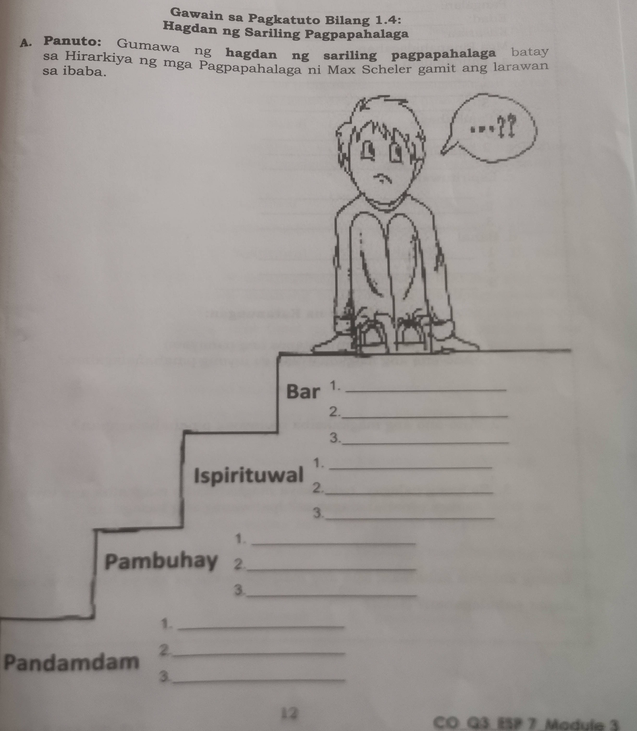 Gawain sa Pagkatuto Bilang 14 Hagdan ng | StudyX