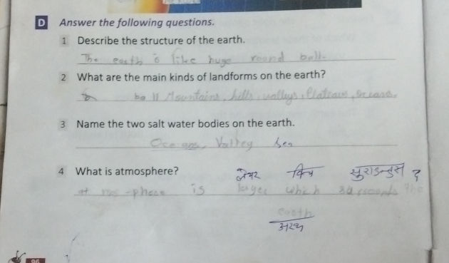 D Answer the following questions 1 Describe | StudyX