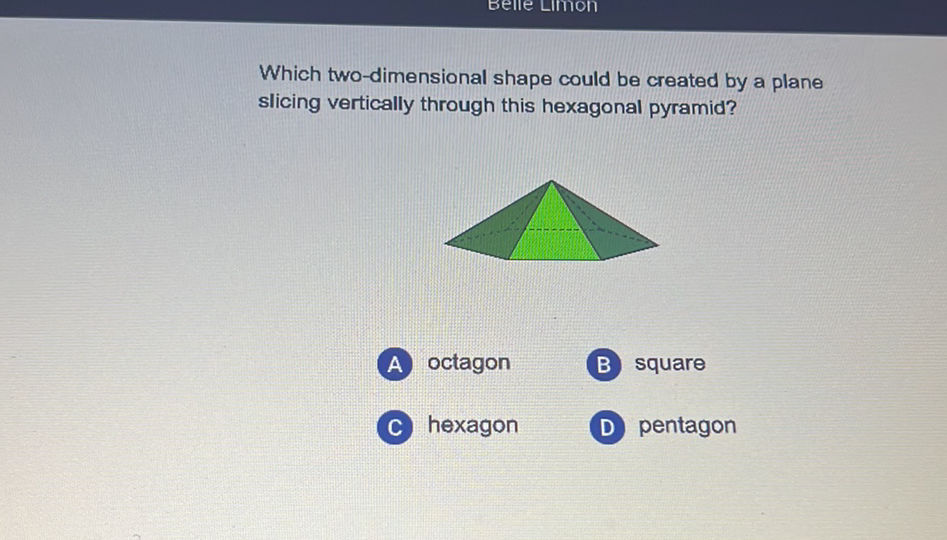 Which two-dimensional shape could be created | StudyX