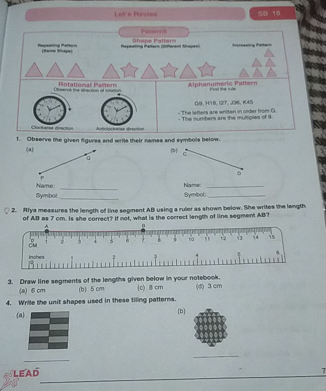 1 Observe the given figures and write their | StudyX