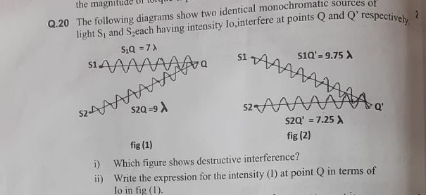 Q20 The following diagrams show two | StudyX
