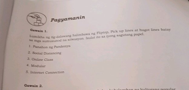 Gawain 1 Lumikha ng tig-dalawang halimbawa | StudyX