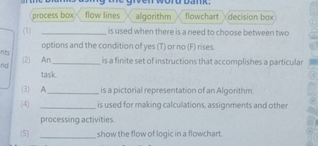 Fill in the blanks using the given word bank | StudyX