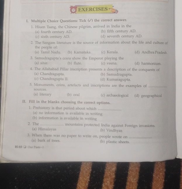 EXERCISES I Multiple Choice Questions Tick | StudyX