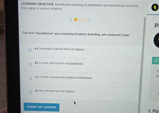 LEARNING OBJECTIVE Identify the meaning of | StudyX