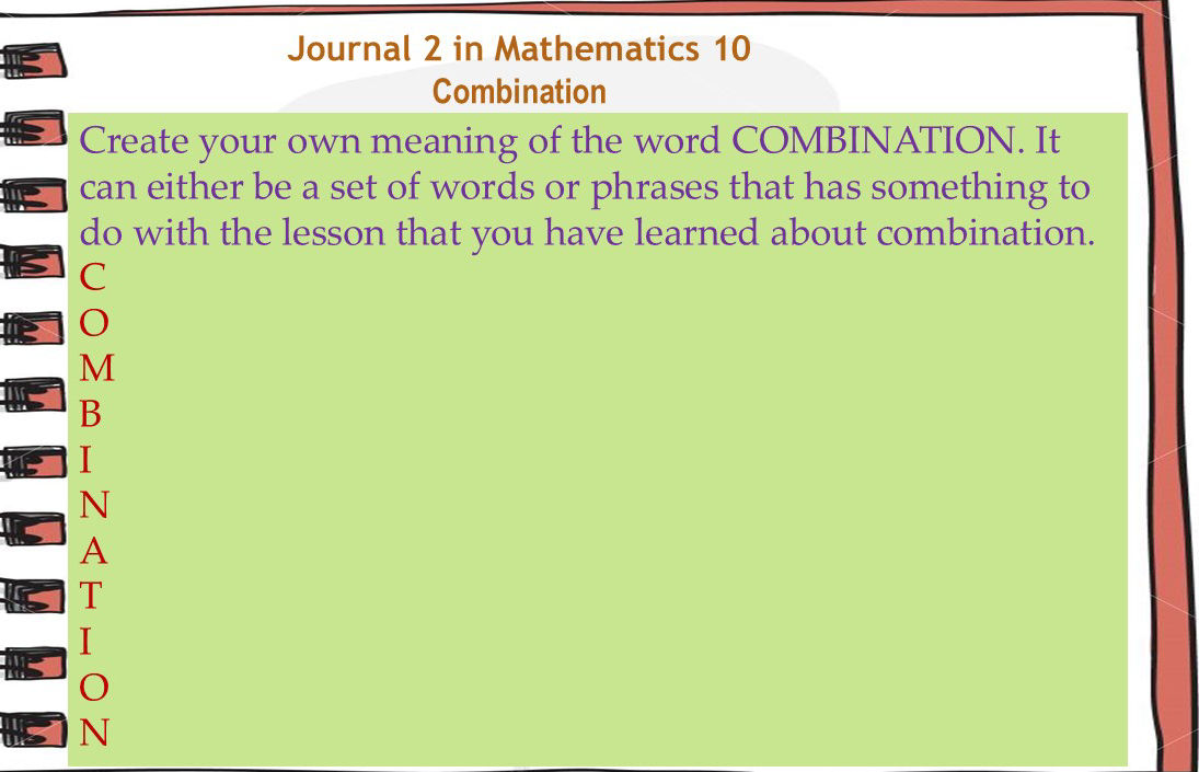Journal 2 in Mathematics 10 Combination | StudyX