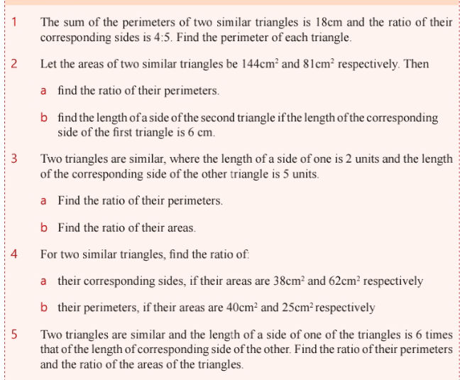 1 The sum of the perimeters of two similar | StudyX