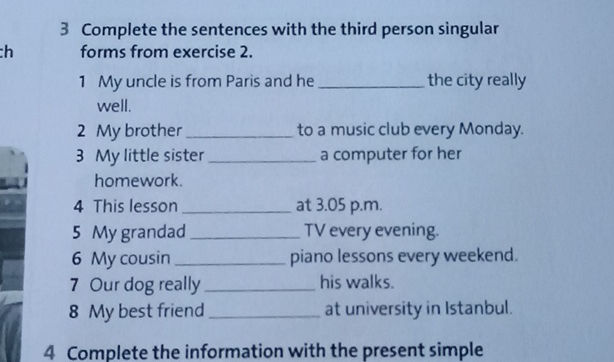 3 Complete the sentences with the third | StudyX