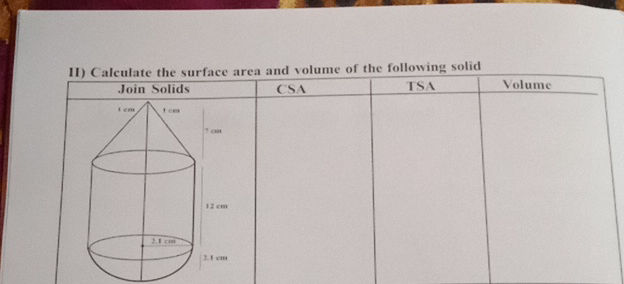 11) Calculate the surface area and volume of | StudyX