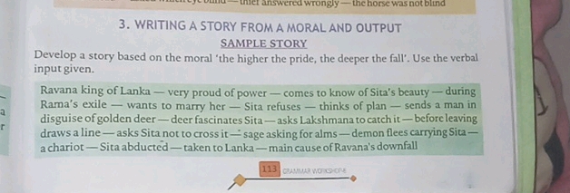 3 WRITING A STORY FROM A MORAL AND OUTPUT | StudyX