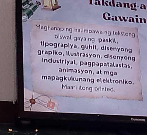 Maghanap ng halimbawa ng tekstong biswal | StudyX