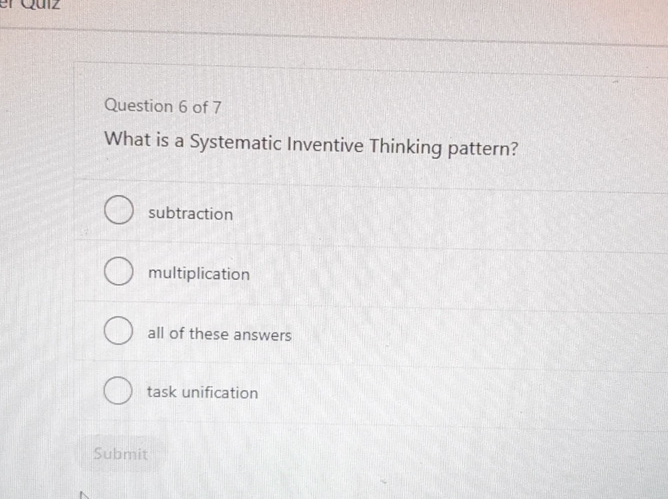 Question 6 of 7 What is a Systematic | StudyX