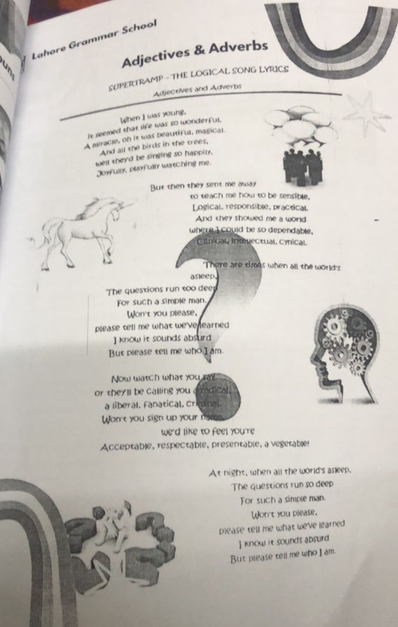 Lahore Grammar School Adjectives Adverbs | StudyX