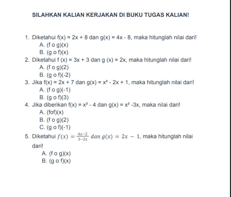 SILAHKAN KALIAN KERJAKAN DI BUKU TUGAS | StudyX