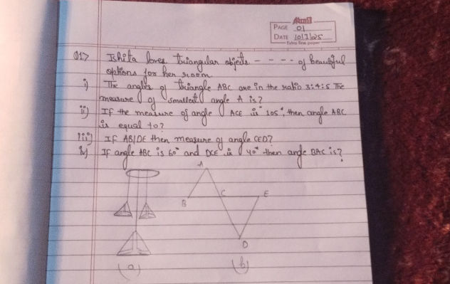 017 Ishita loves triangular objects ---- of | StudyX