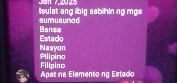 Jan 72025 Isulat ang ibig sabihin ng mga | StudyX