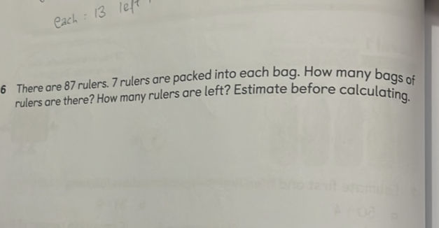 6 There are 87 rulers 7 rulers are packed | StudyX
