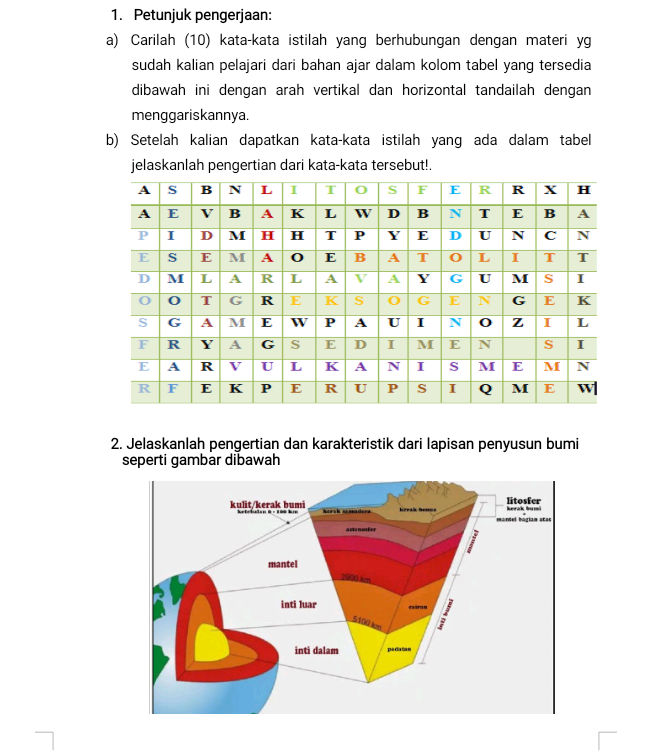 1 Petunjuk pengerjaan a) Carilah (10) | StudyX