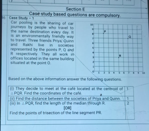 Section E Case study based questions are | StudyX