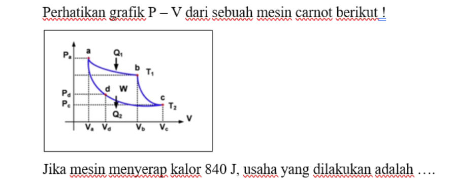 Perhatikan grafik P - V dari sebuah mesin | StudyX