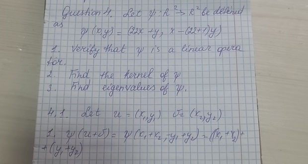 Question 4 Let yR2 R2 be defined as y(x y) | StudyX