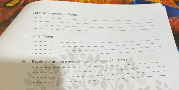 1 Ciri struktur pembuluh floem ii Fungsi | StudyX