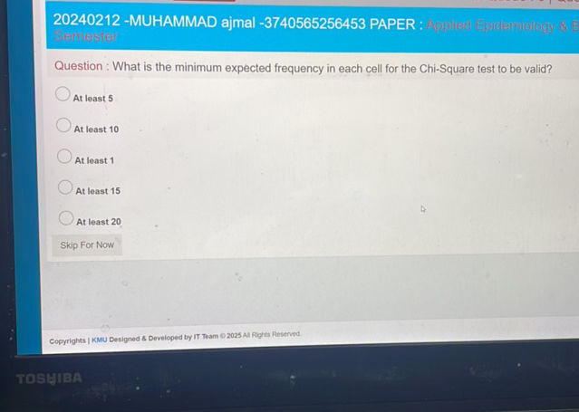 Question What is the minimum expected | StudyX