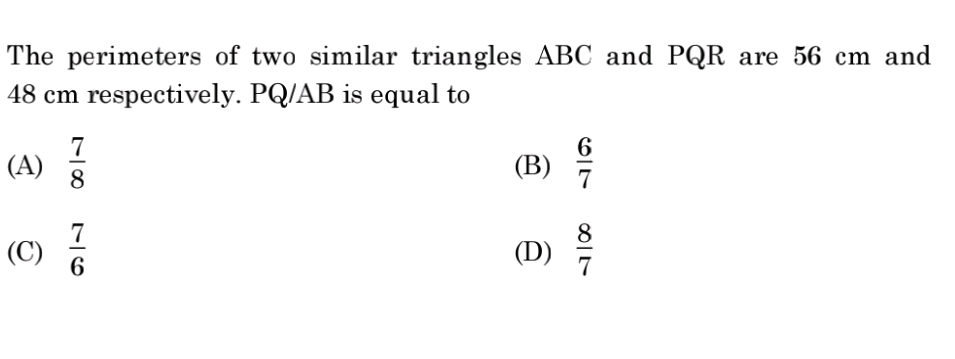 The perimeters of two similar triangles ABC | StudyX