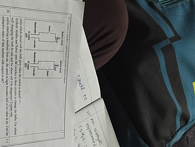 25 Observe Madhus and Rahuls circuits shown | StudyX