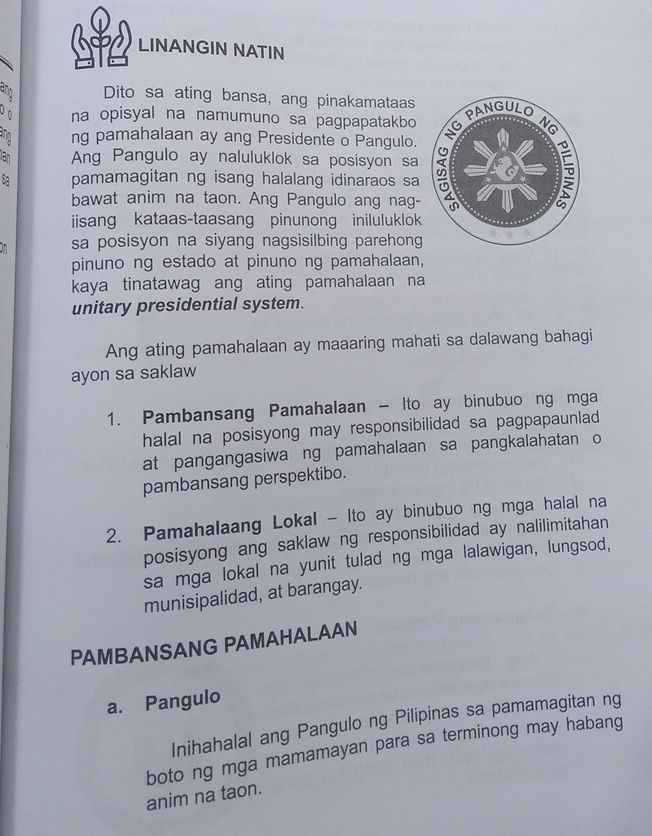 LINANGIN NATIN Dito sa ating bansa ang | StudyX