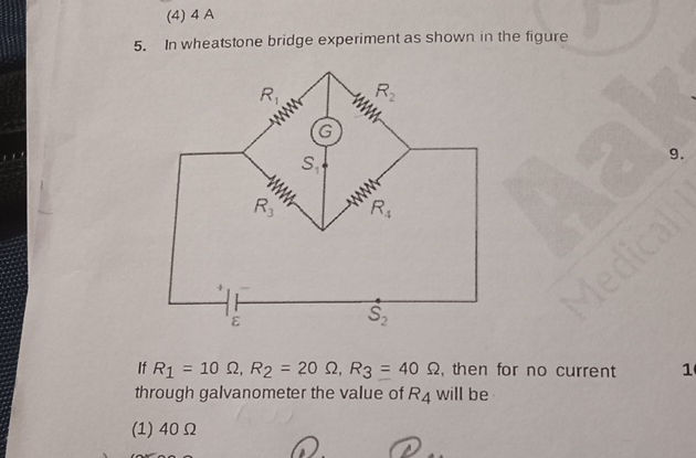 5 In wheatstone bridge experiment as shown | StudyX