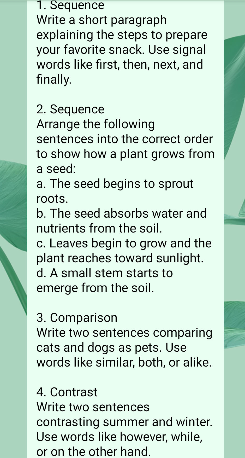 1 Sequence Write a short paragraph | StudyX