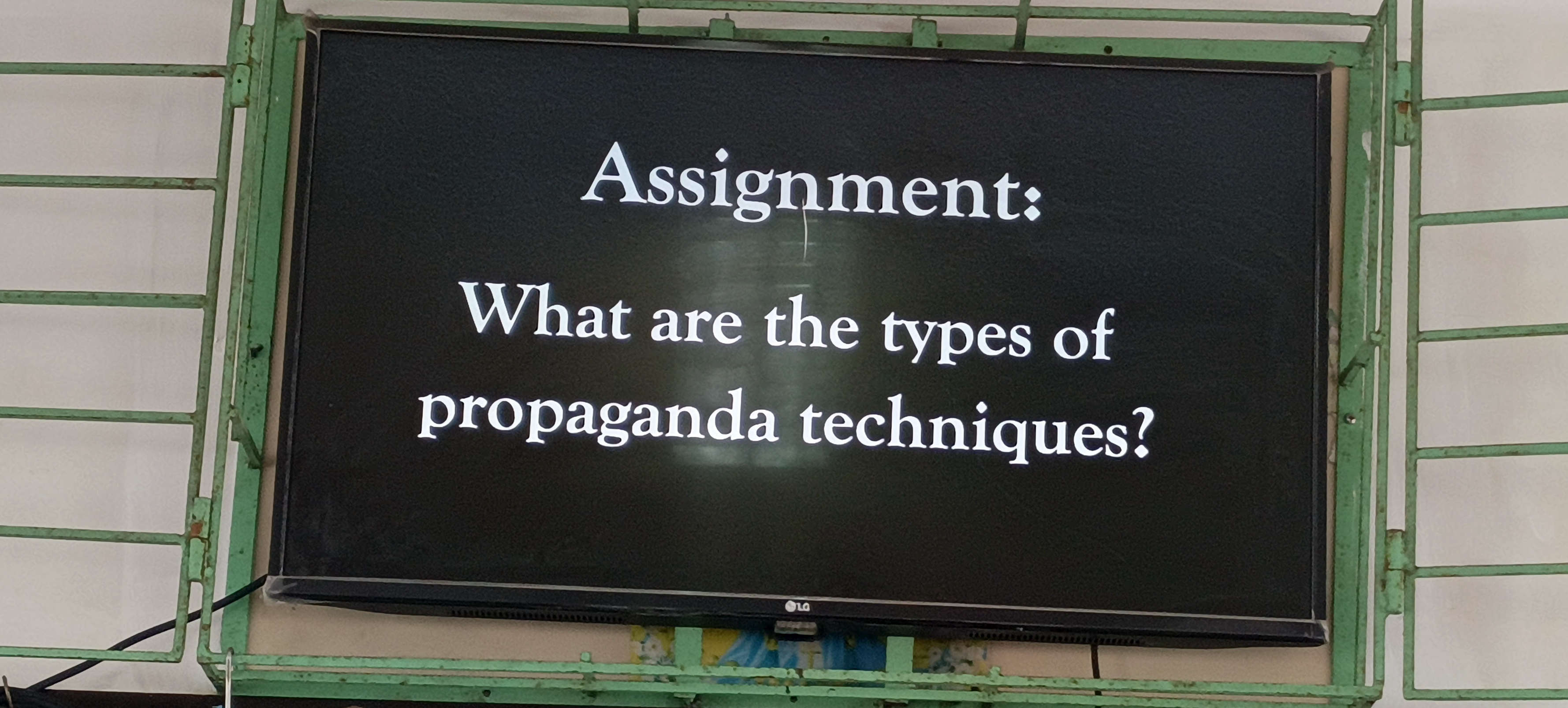 Assignment What are the types of propaganda | StudyX