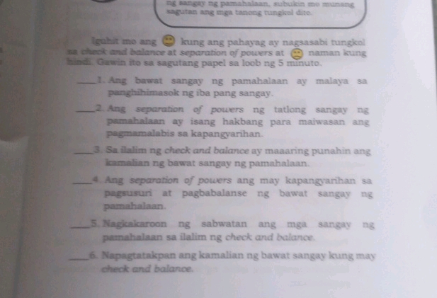 Iguhit mo ang kung ang pahayag ay nagsasabi | StudyX