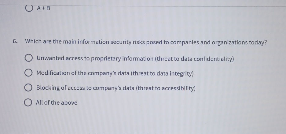 6 Which are the main information security | StudyX