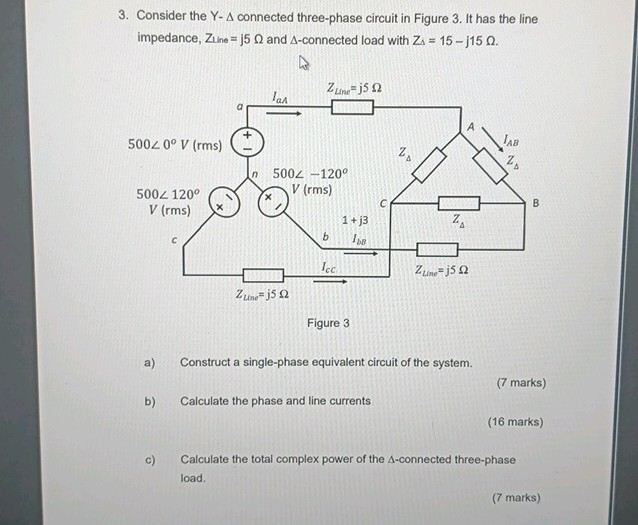 3 Consider the Y- connected three-phase | StudyX