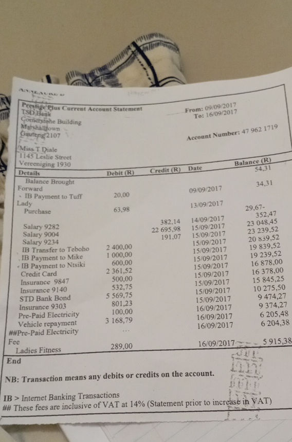 Prestige Plus Current Account Statement From | StudyX