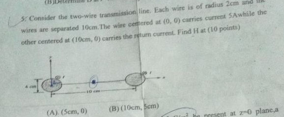 5 Consider the two-wire transmission line | StudyX