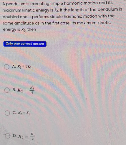 A pendulum is executing simple harmonic | StudyX