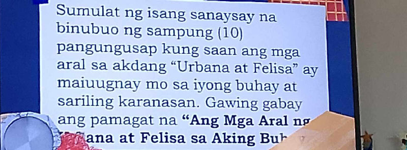 Sumulat ng isang sanaysay na binubuo ng | StudyX