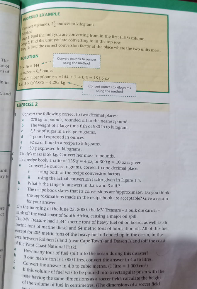 WORKED EXAMPLEConvert 9 pounds 7 1/2 ounces | StudyX