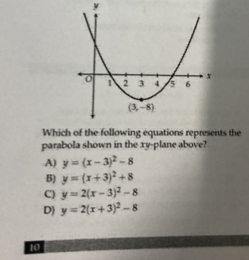 10 123456 (3-8) Which of the following | StudyX