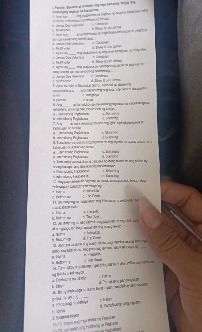 1 Panuto Basahin at unawain ang mga pahayag | StudyX