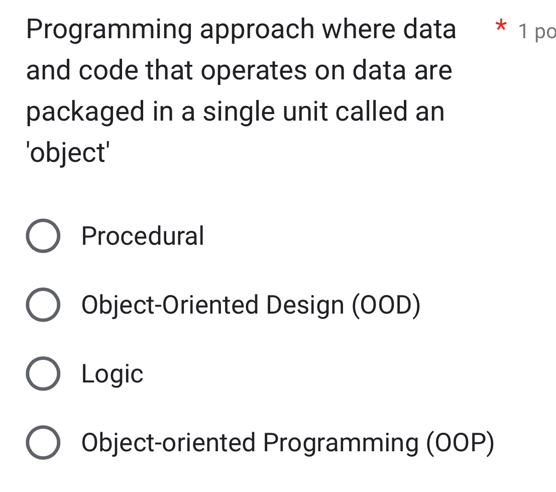 Programming approach where data and code