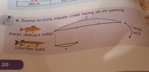 4 Sxema boyicha masala oylab toping va uni | StudyX