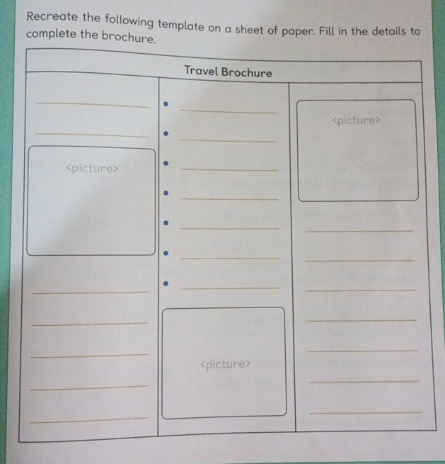 Recreate the following template on a sheet | StudyX
