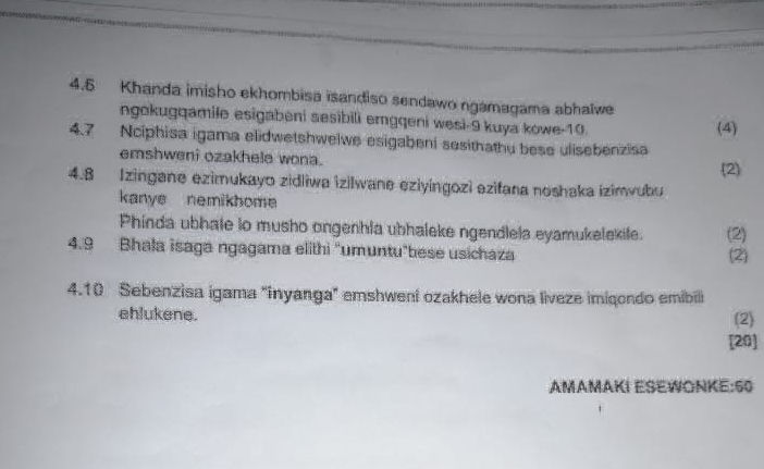 46 Khanda imisho ekhombisa isandiso sendawo | StudyX