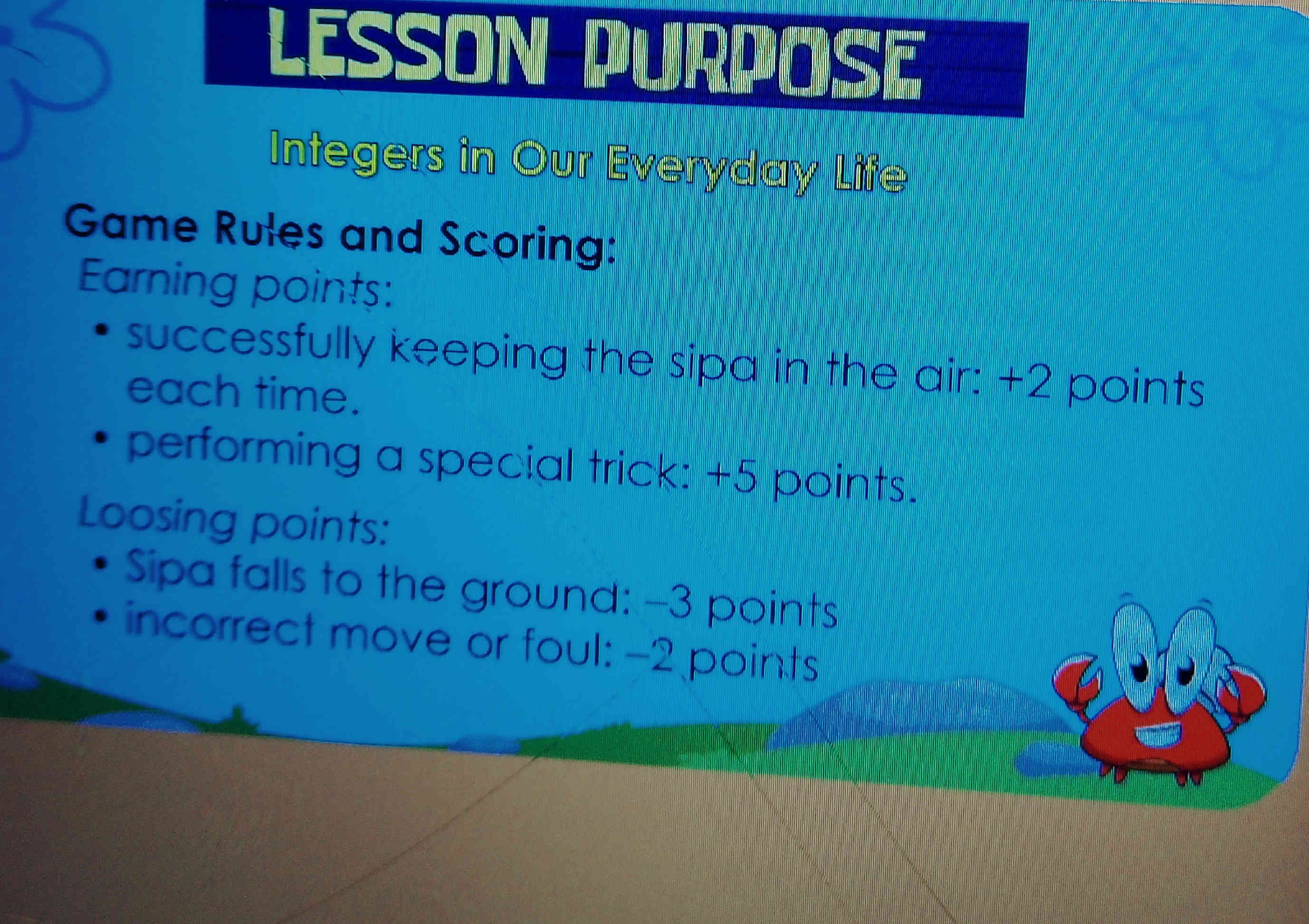 LESSON PURPOSE Integers in Our Everyday Life | StudyX