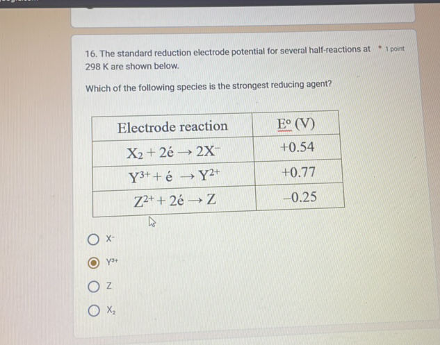 16 The standard reduction electrode | StudyX