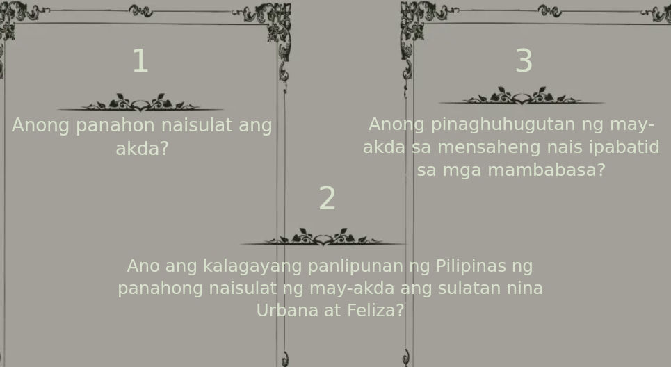 1 Anong panahon naisulat ang akda 2 Ano ang | StudyX